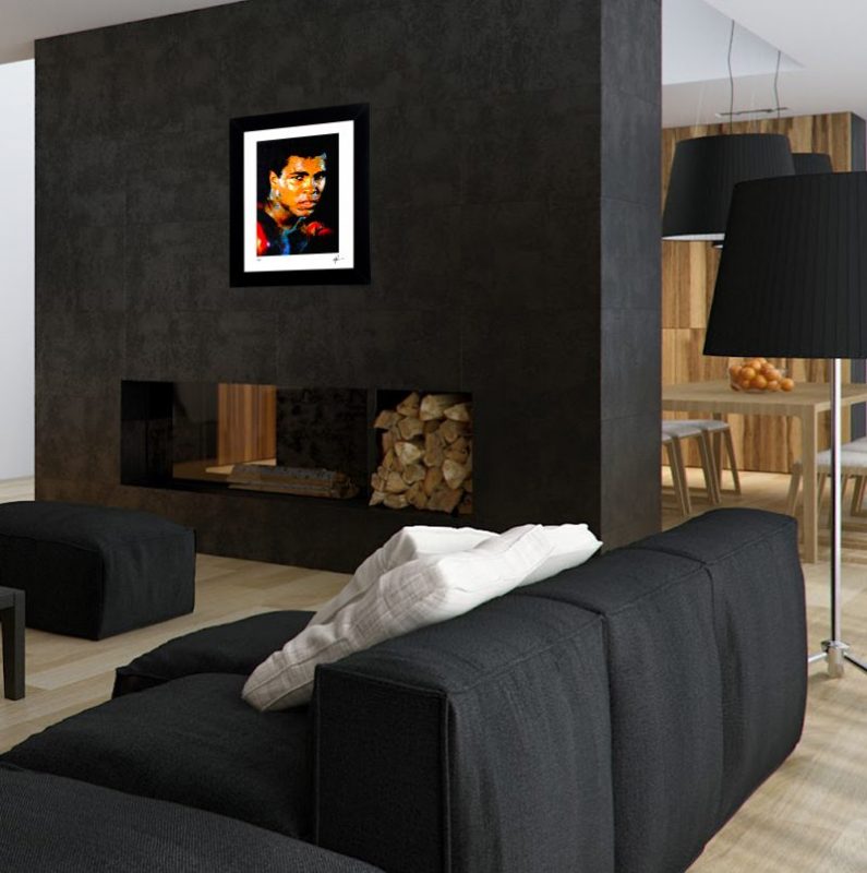 Muhammad Ali art print framed painting valiant wall decor | Mark Lewis Art