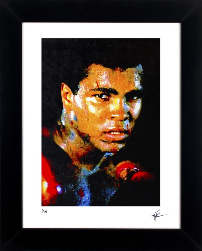 Muhammad Ali art print framed painting valiant wall decor | Mark Lewis Art