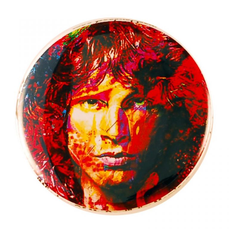 Jim Morrison pin - pinback button by Mark Lewis Art™ - woms | Mark ...
