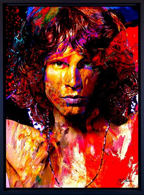 Jim Morrison canvas art print colorful framed decor | Mark Lewis Art