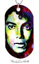 Michael Jackson necklace dog tag pendant 30" stainless steel chain, key ...