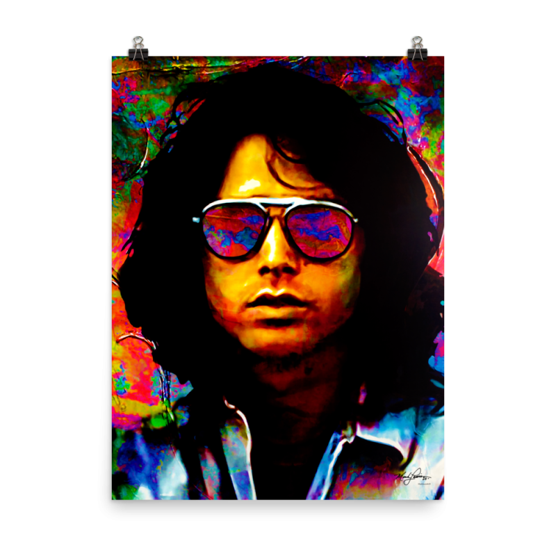 Jim Morrison pop art print. Hand signed wall art portrait - Insightful ...