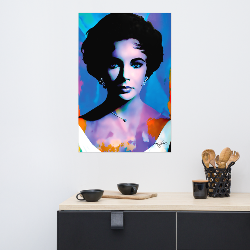 Liz Taylor Art Print Poster - Hand signed - cop-lt-p | Mark Lewis Art