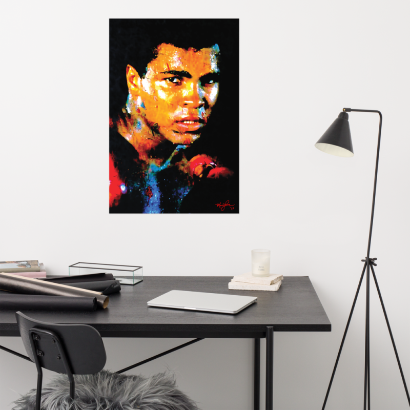 Muhammad Ali pop art print. Hand signed wall art portrait - Affirmation ...