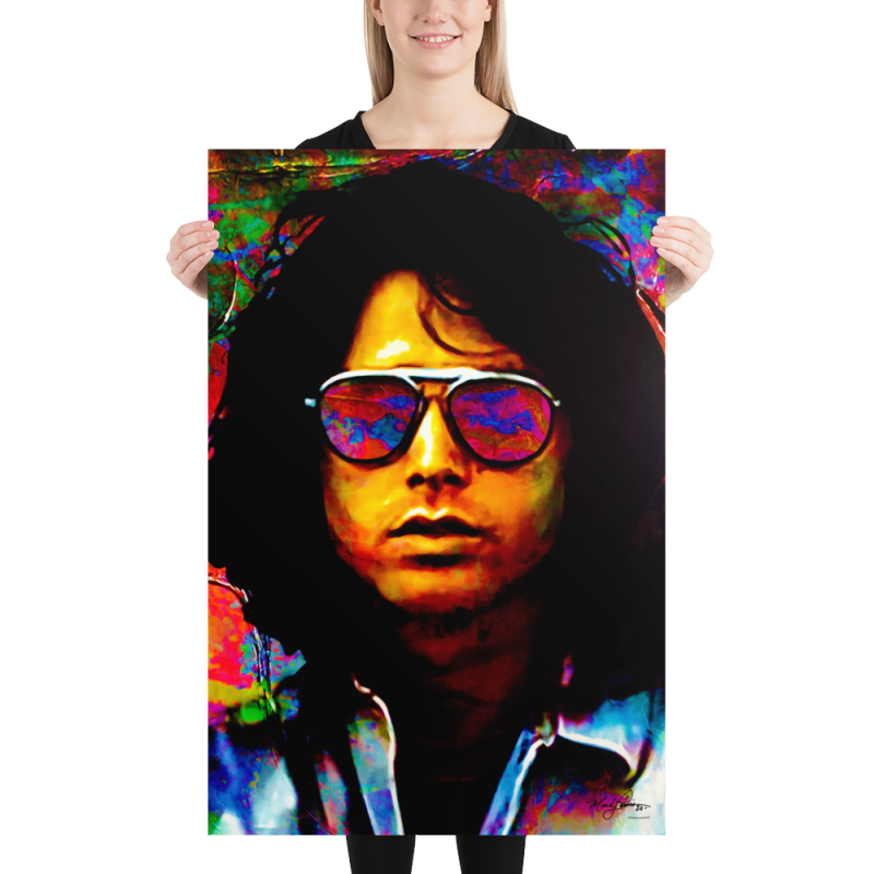 Jim Morrison pop art print. Hand signed wall art portrait - Insightful ...