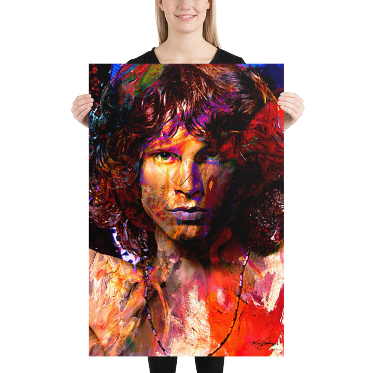 Jim Morrison pop art print. Hand signed wall art portrait - Window Of ...