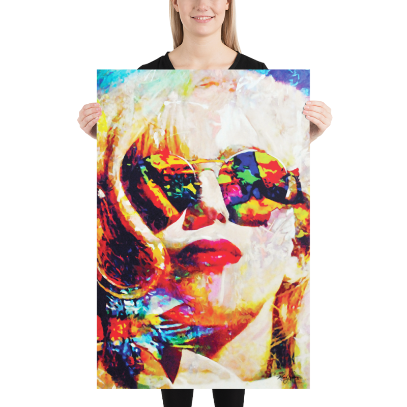 Lady Gaga pop art print. Hand signed wall art portrait - Lady Gaga S2 ...