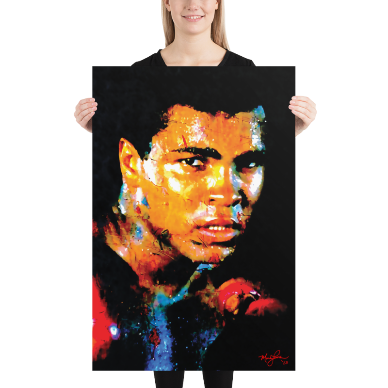 Muhammad Ali pop art print. Hand signed wall art portrait - Affirmation ...