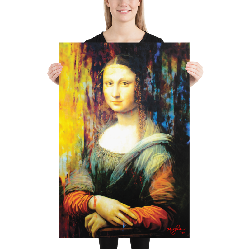 Mona Lisa pop art print. Hand signed wall art portrait - Ageless Charm ...