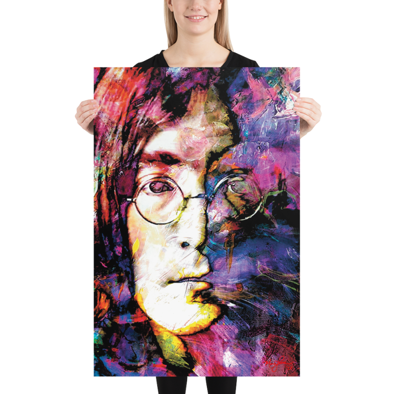 John Lennon pop art print. Hand signed wall art portrait - John Lennon ...