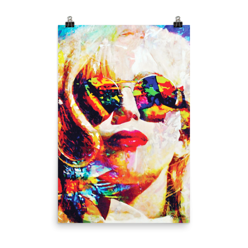 Lady Gaga pop art print. Hand signed wall art portrait - Lady Gaga S2 ...
