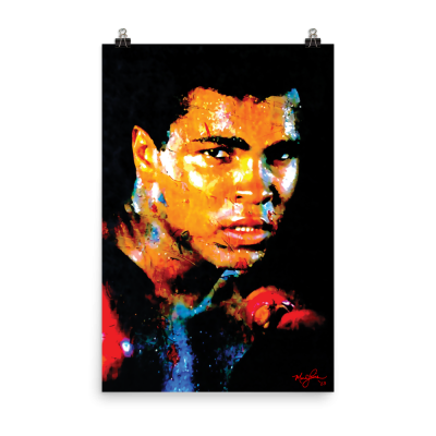 Muhammad Ali pop art print. Hand signed wall art portrait - Affirmation ...