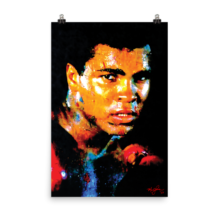 Muhammad Ali pop art print. Hand signed wall art portrait - Affirmation ...