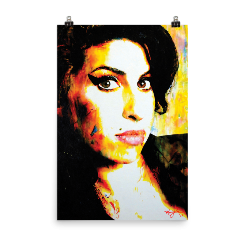 Amy Winehouse pop art print. Hand signed wall art portrait - School Of ...
